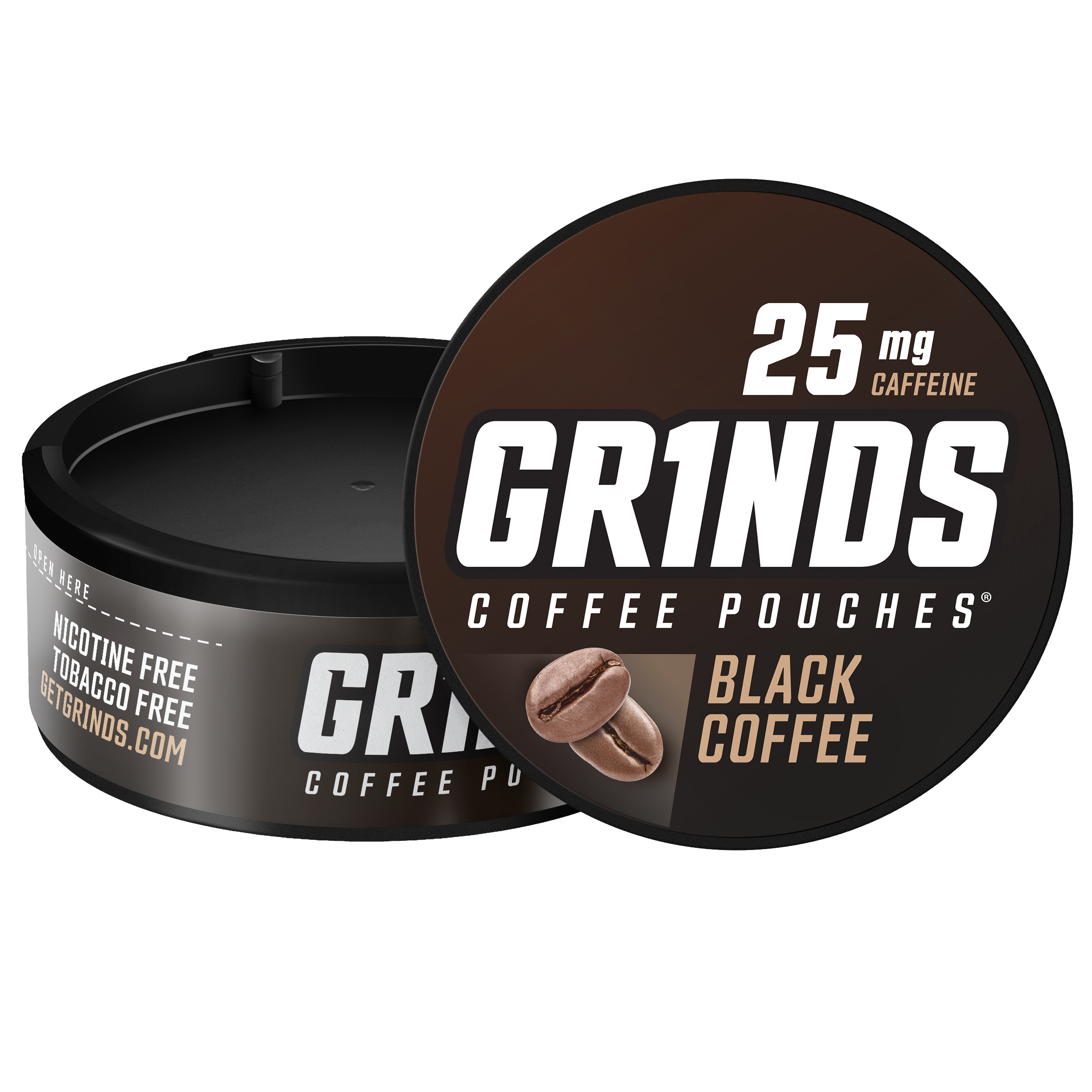 Energy & Tobacco Alternative | Grinds Coffee Pouches | Black Coffee