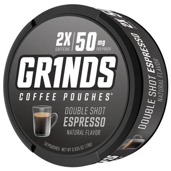 Grinds Double Shot Espresso | Caffeine Energy | #1 Alternative Pouch ...