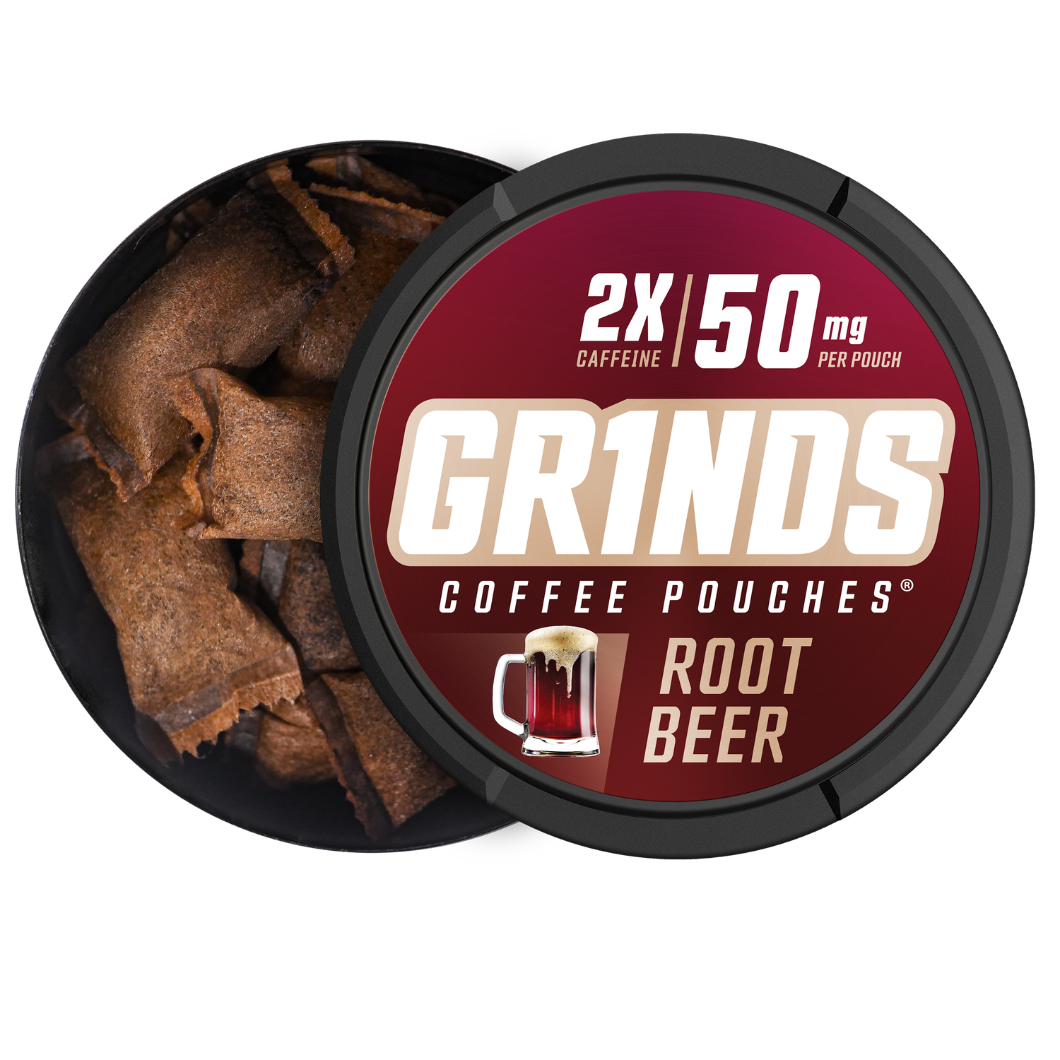 Energy & Tobacco Alternative | Grinds Coffee Pouches | Root Beer