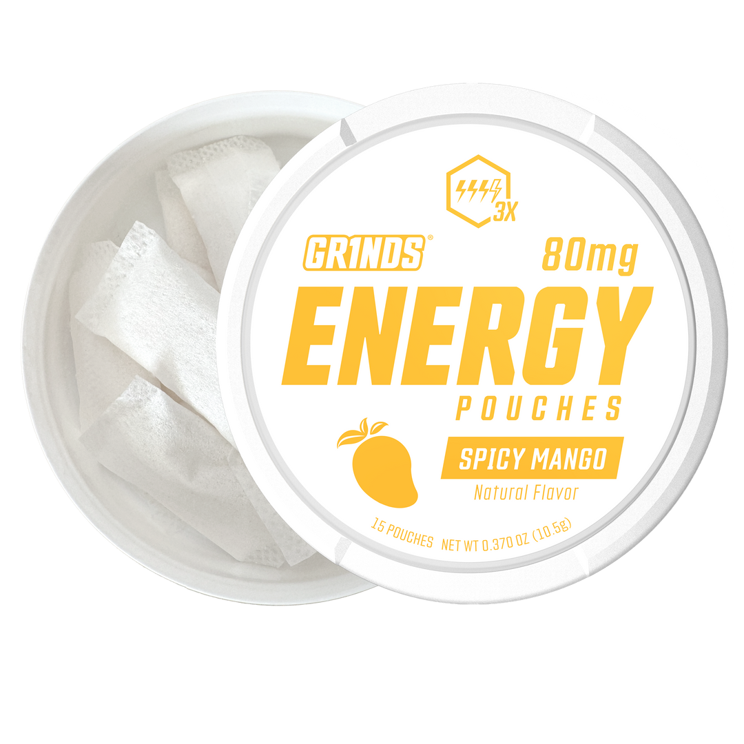 Grinds Caffeine Energy Pouches | Energy & Nicotine Alternative | Spicy ...